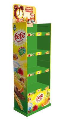 China Custom Retail Drinks / Snacks Cardboard Display Stand Light Weight supplier
