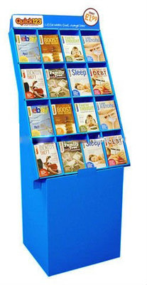 China Store Books Cardboard Floor Displays 4C CMYK Full Color Light Weight supplier