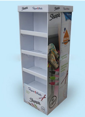 China Stable Pop Cardboard Floor Displays Stand Up 100% Recyclable, Cardboard Display Stands supplier