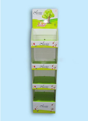 China Light Duty Printing Cardboard Floor Displays Retail Easy To Assemble supplier