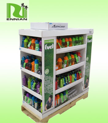 China Eco Friendly Advertising Corrugated Floor Displays For Cups supplier