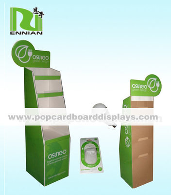 China Professional Fold Down Custom Cardboard Counter Display For Lamp Bulbs supplier