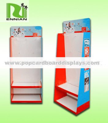 China Custom Cardboard Pallet Display With Hooks For Mobile Accessories / Stationeries supplier