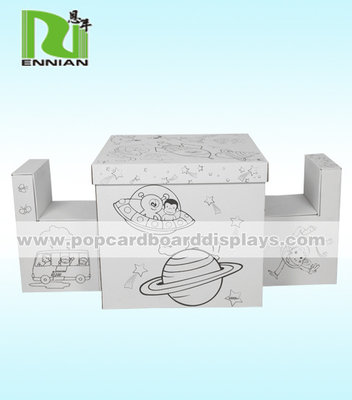 China Creative Popular Cardboard Furniture Display Folding Chair Table supplier