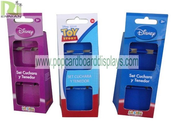China Supermarket Cardboard Box Package for Utensils , Purple Blue Red supplier
