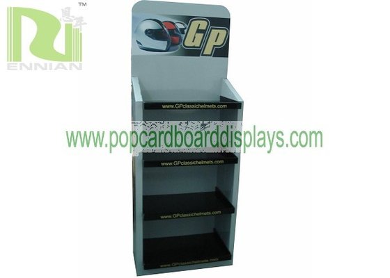 China Foldable Helmets Cardboard Pallet Display Shelves Lightweight supplier