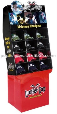 China recyclable cardboard floor display stand for hat / cap supplier