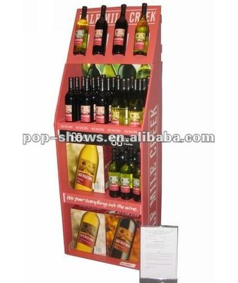 China Custom Commercial Wine Cardboard Display Stand Rack For Advertising supplier