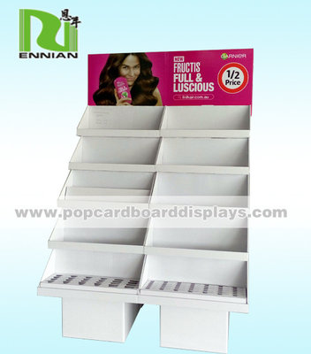 China Fashion Cosmetic Cardboard Floor Display Stand Upright Design supplier