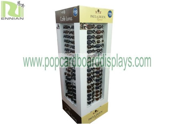 China 4 Sides PDQ Colorful Corrugated Cardboard Display Hook Rack For Sunglasses supplier