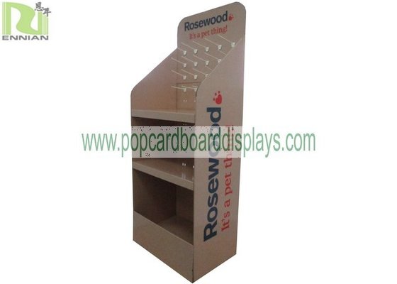 China Grey Corrugated Cardboard Display Stand for Food UV Lamination supplier
