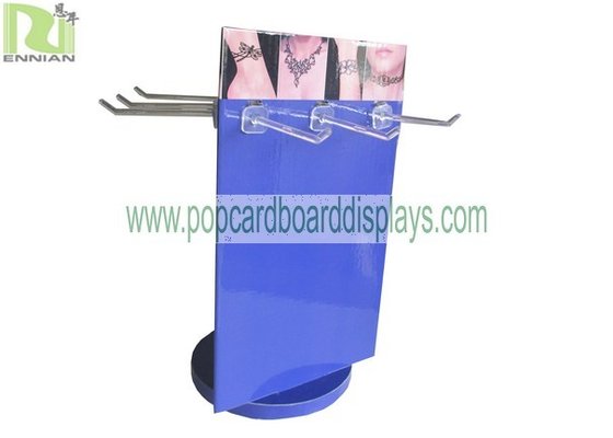 China Corrugated Jewelry Spinner Display Racks Purple supplier