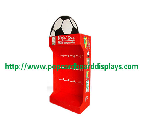 China Fashionable Red Color Cardboard Floor Displays For Football Or Basketball supplier