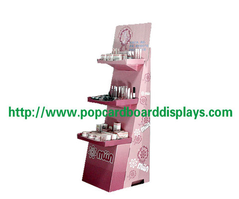 China CMYK Printed Cardboard Floor Displays , Durable POP Corrugated Display Stands supplier