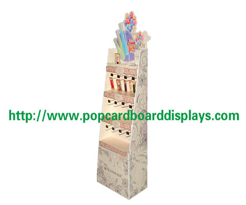 China Peg Cardboard Hook Display , Bottom Base Free Standing Cardboard Displays supplier
