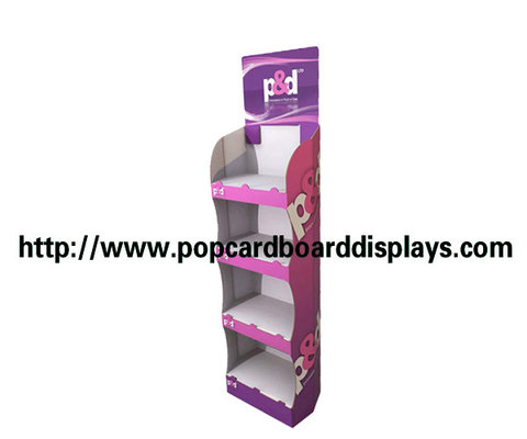 China Trade Show Pop Floor Displays , Cardboard Floor Display Stand For Cosmetic Products supplier