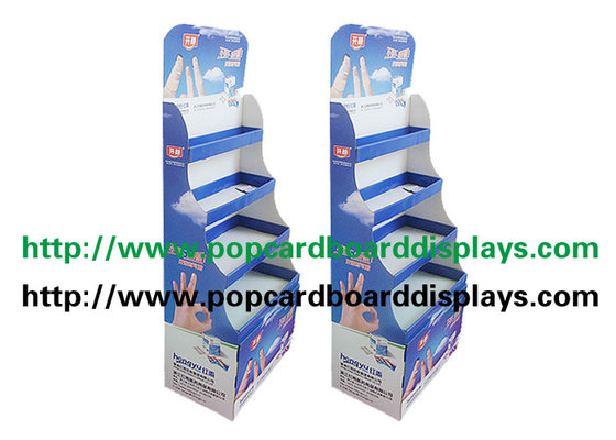 China Promotional Pop Cardboard Floor Displays 4 Shelf For Skincare Products supplier