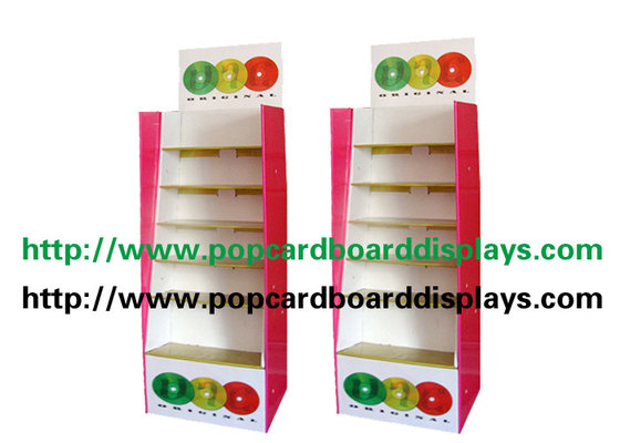 China Assembling Paper Made Cardboard Floor Displays , Corrugated Sidekick Display Rack supplier