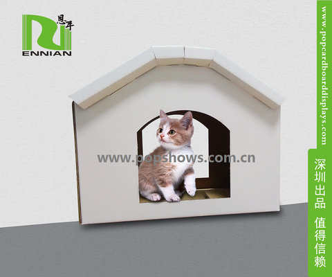 China Cuddly Stable Corrugated Cardboard Furniture Cat House Indoor Textured Surface Grinding Claws supplier