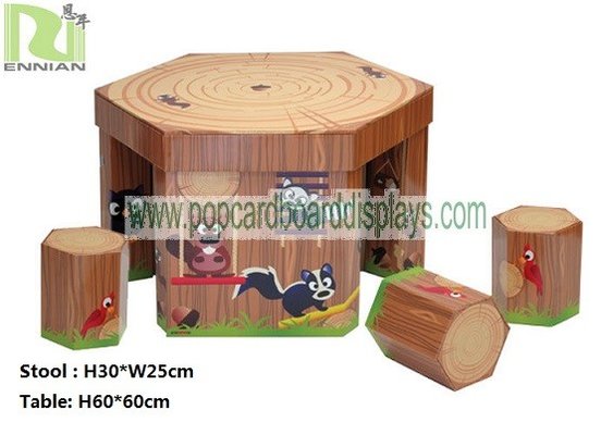 China Regular Hexagon Cartoon Cardboard Desk and Chair with Maze for Children supplier