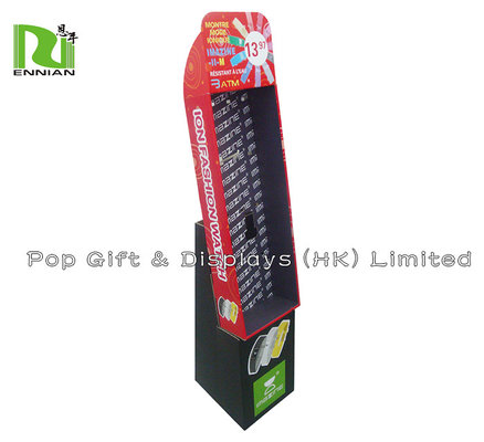 China Watch Promotional Corrugated Cardboard Display Rack With Peg Hooks supplier