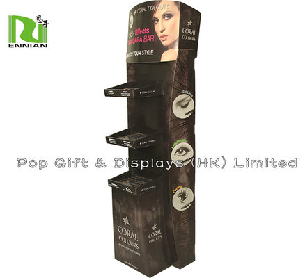 China 3 Layers Eyebrow Cardboard Floor Displays Corrugated Point Of Purchase Displays supplier