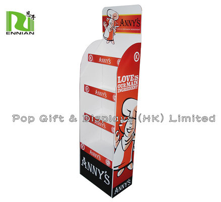 China Supermarket Cardboard Display Shelf Stand / Corrugated Counter Display With Holes supplier