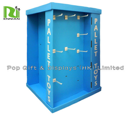 China Corrugated Cardboard Pallet Custom Pop Displays With Plastic Peg Hooks supplier
