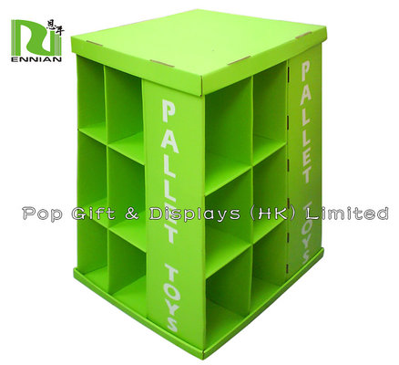 China Fashion Design Full Sides Clothes / Cloth Cardboard Pallet Display , Green supplier