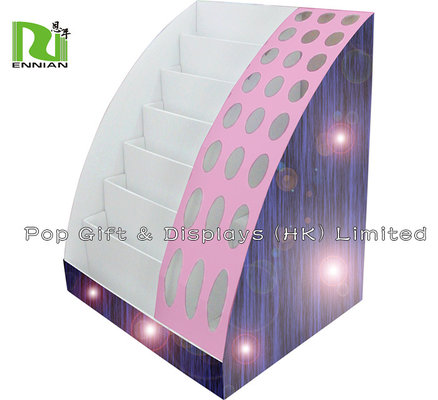 China Colorful Paper Pallet Cardboard Display Stand With Holes And Layers supplier