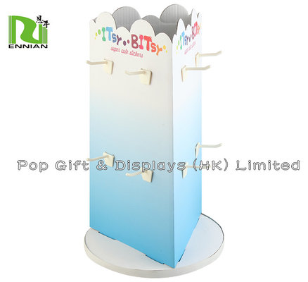 China 3 Sides Showing Pegboard Floor Spinner Display Racks For Goods supplier