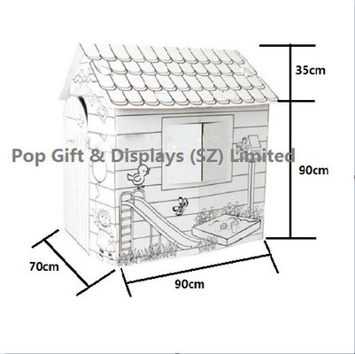 China Custom Corrugated Cardboard Furniture Paintable Child Train Cardboard Playhouse supplier