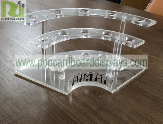 China PS Material Bottles POP Clear Acrylic Display Stands Eco - Friendly With Holes supplier