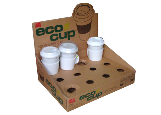 China POP Cardboard Displays ENCB002 for  Eco Cups standing with  offset 4 - color printing supplier