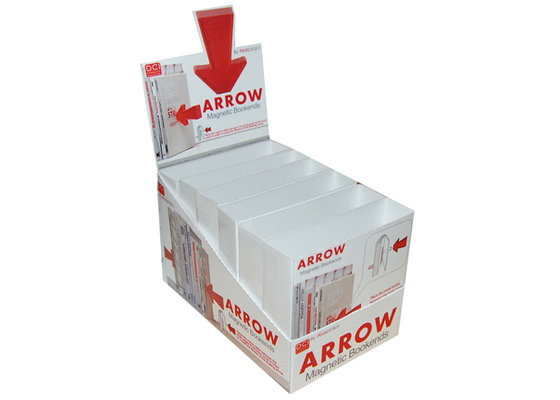 China White POP Cardboard Displays ENCB006 garment racks for CD Display stands in shops supplier
