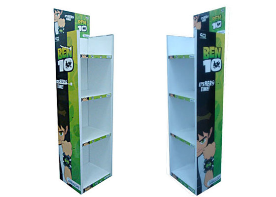 China Cardboard Floor Displays ENFD003 Cardboard DVD Displays Corrugated Floor Display supplier