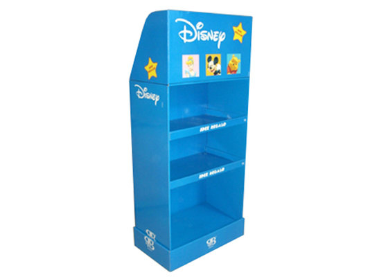 China Blue Cardboard Floor Displays ENFD012 with Disney Doll design Stands with 3 layers supplier