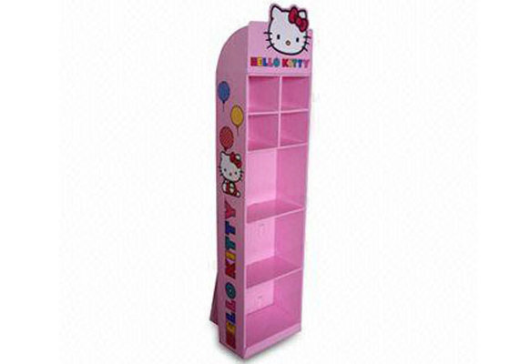 China Cardboard Floor Displays ENFD018 Pink Cardboard Shelf Displays for Home supplier