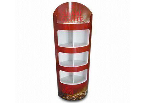 China  Red Pop round varnish Cardboard Floor Displays showcases ENFD019 for stores  supplier