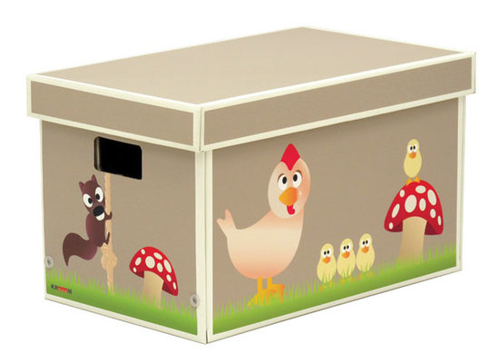 China Coffee colored  Corrugated Cardboard Furniture Storage Box ENCF020 for kids supplier