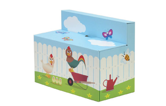 China Long seat Corrugated Cardboard Furniture ENCF024 with  Chicken  Chair Stool   supplier
