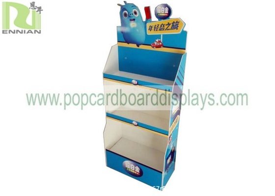 China POP flooring corrugated plastic health products display stand with customized graphic supplier