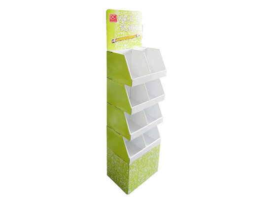 China Floor standing Cardboard Pallet Display Quarter  Cases ENPD005 with 4 layers for stationer supplier