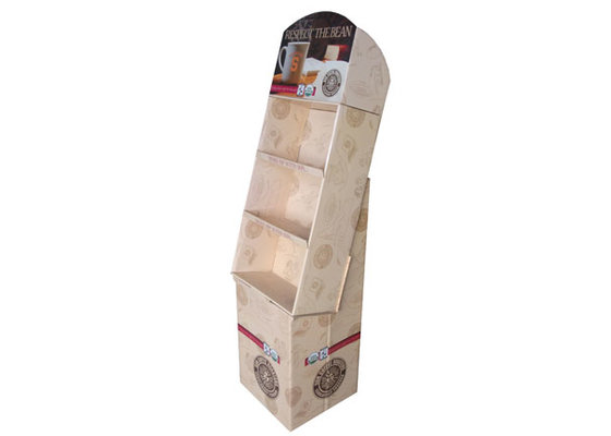 China  Fashion folding portable Corrugated Cardboard Display  Stand ENTD003 with showcases supplier