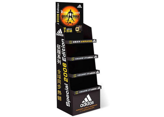 China Black Point of sales  Corrugated Cardboard Display  ENTD023 with matt lamination supplier