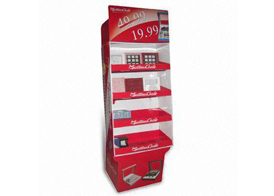 China Red Corrugated Cardboard Display  Shelf Displays with showcases  ENTD025 supplier