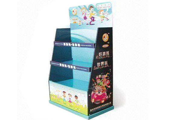 China Hand Band Corrugated Cardboard Display cardboard floor displays for toys ENTD044 supplier