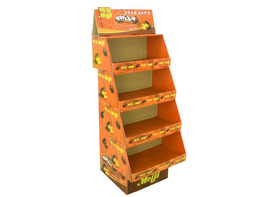 China Corrugated Cardboard Display with  Shelves 4 Layers ENTD048 for standing goods supplier