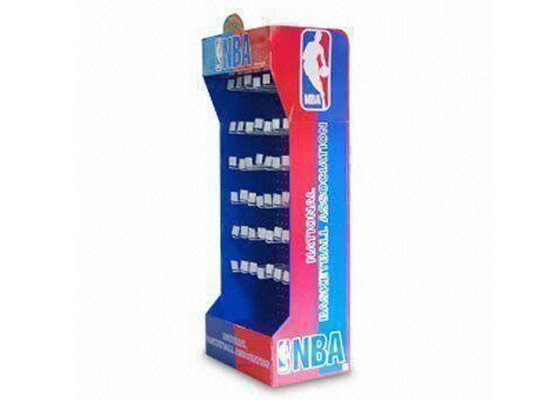 China Corrugated Cardboard Display Floor   Stands with Hooks ENTD050 for retailing in shops supplier