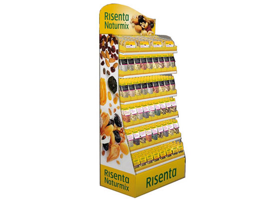 China Corrugated Cardboard Display Floor  Stands ENTD054 for candy retailing in super market supplier